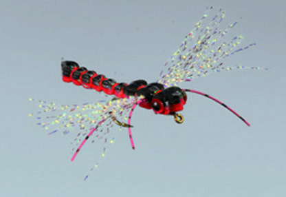 Whitlock Gorilla Damsel-Dragonfly – black/red - Whitlock Fly Fishing